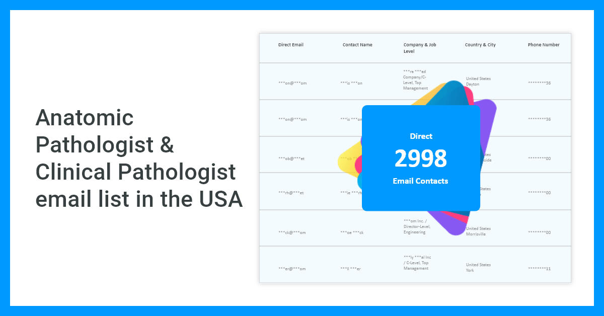 Anatomic & Clinical Pathologists Email Database | USA