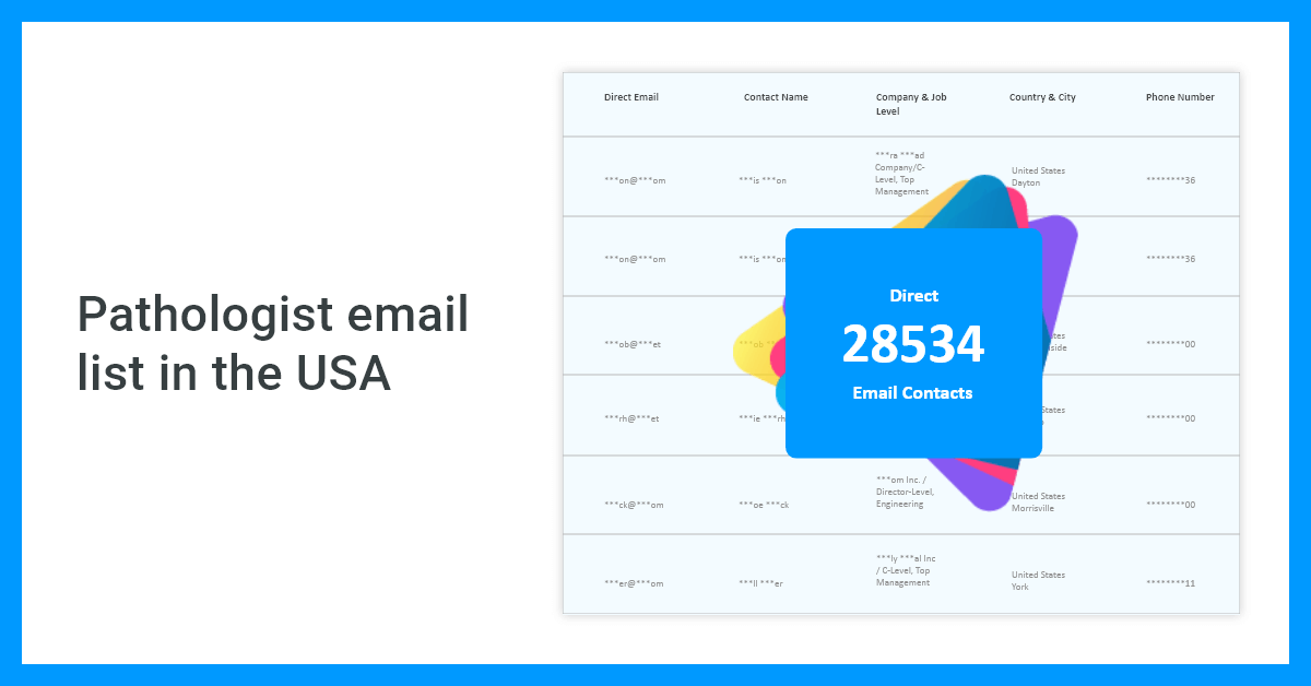 Pathologist Email List | Pathologist Mailing Leads| USA