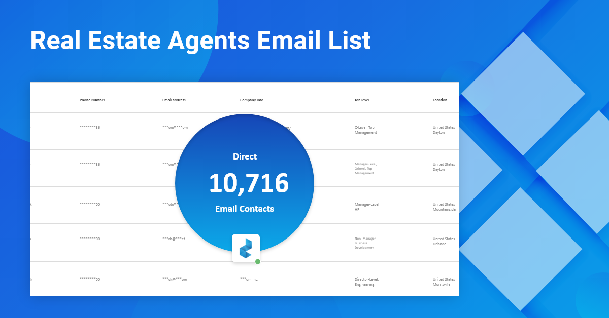 Real Estate Agents Email List